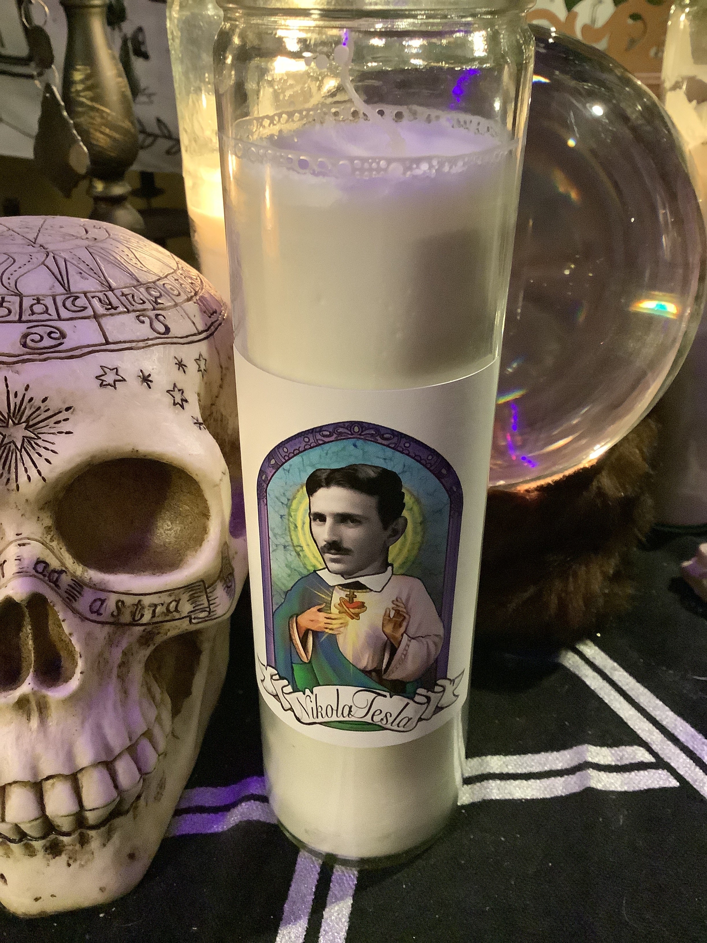 Saint Tesla Prayer Candle | Spellerific ~ For AllYourWitchy Needs